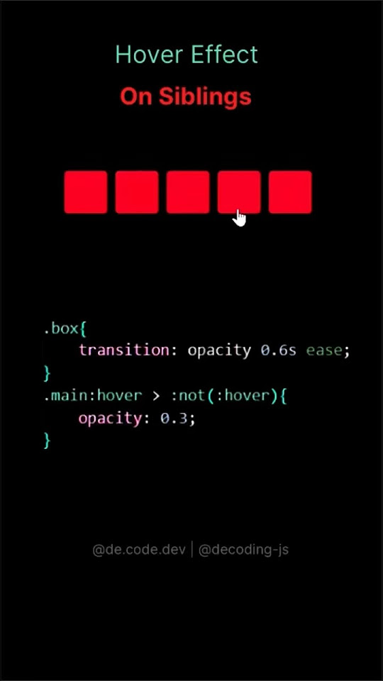 Hover Effect on Siblings | Pro CSS Tip #shorts #frontend #html5 #skills - YouTube