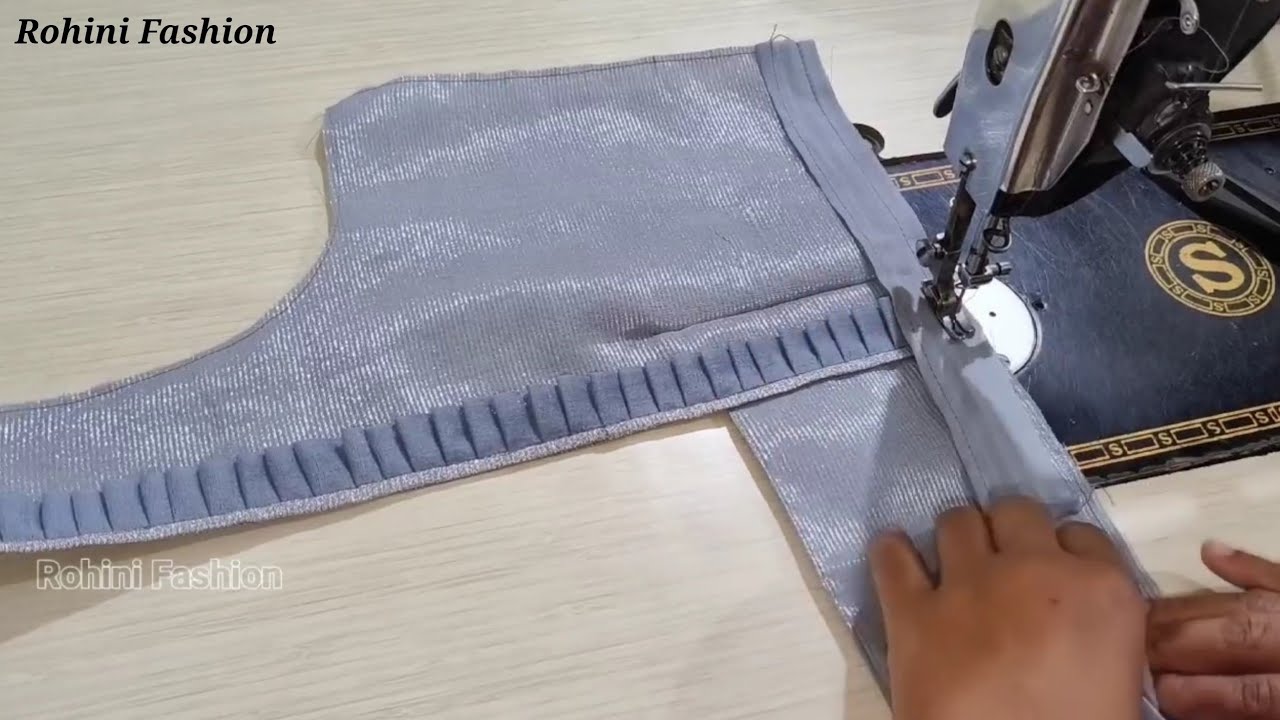 Frill blouse design | Ruffle blouse design | Cutting and stitching back ...