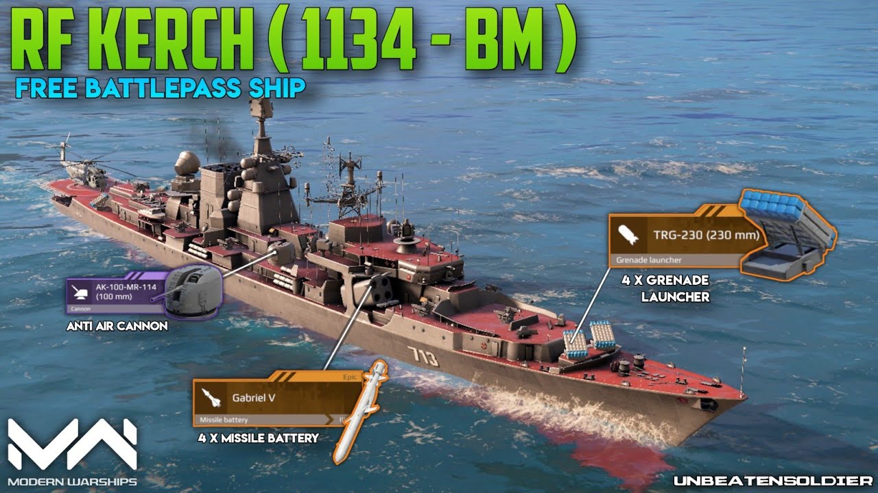 Modern Warships : RF Kerch ( 1134 - BM ) Gameplay with 4 × TRG GL & 4 ...