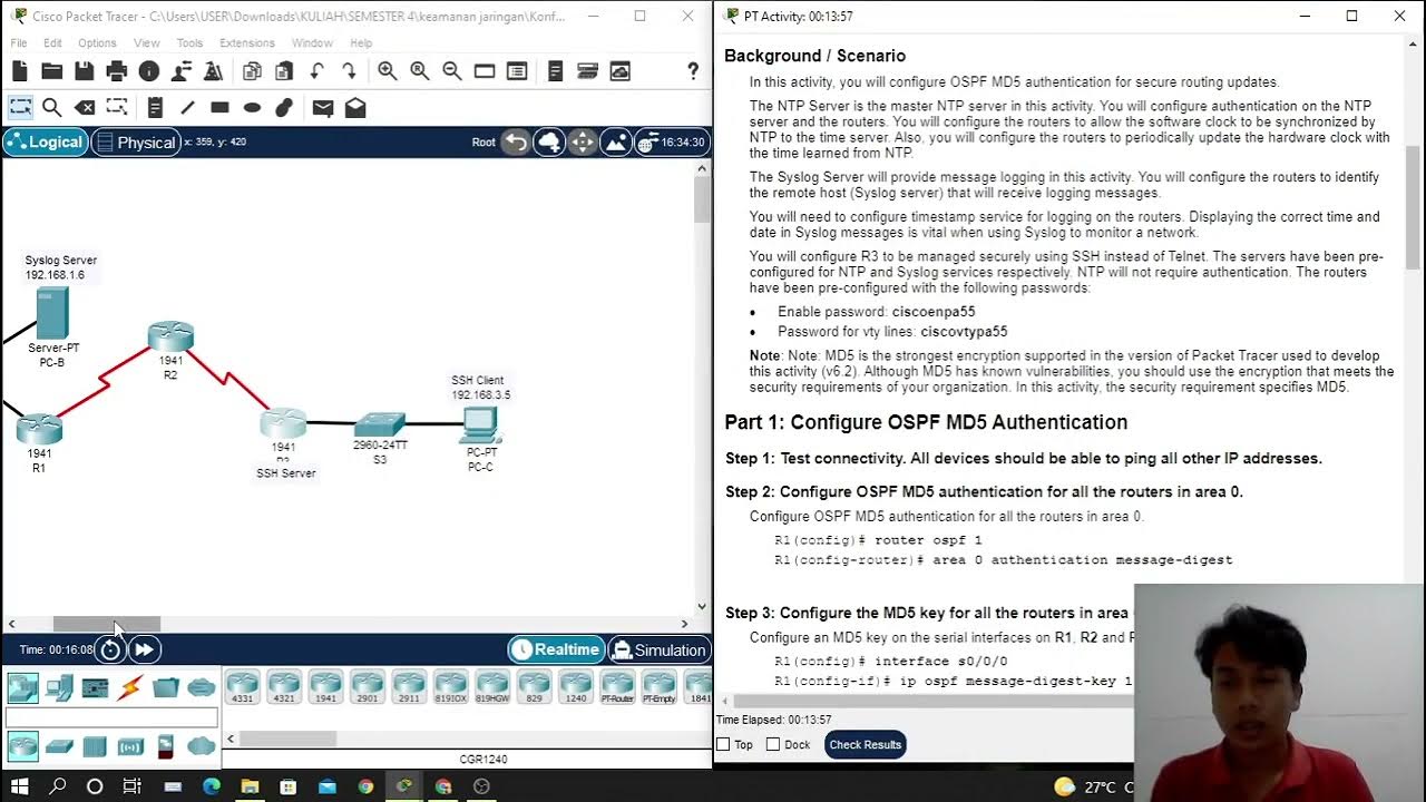 Packet Tracer Configure Cisco Routers For Syslog Ntp And Ssh