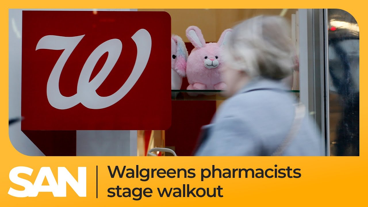 Walgreens pharmacists stage walkout over working conditions - YouTube