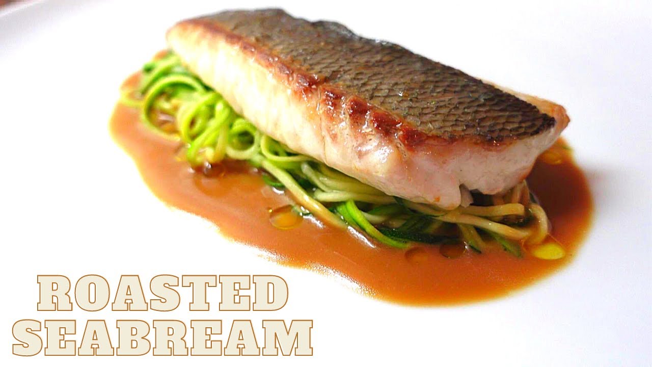 Roasted dorade with zucchini spaghetti! - YouTube
