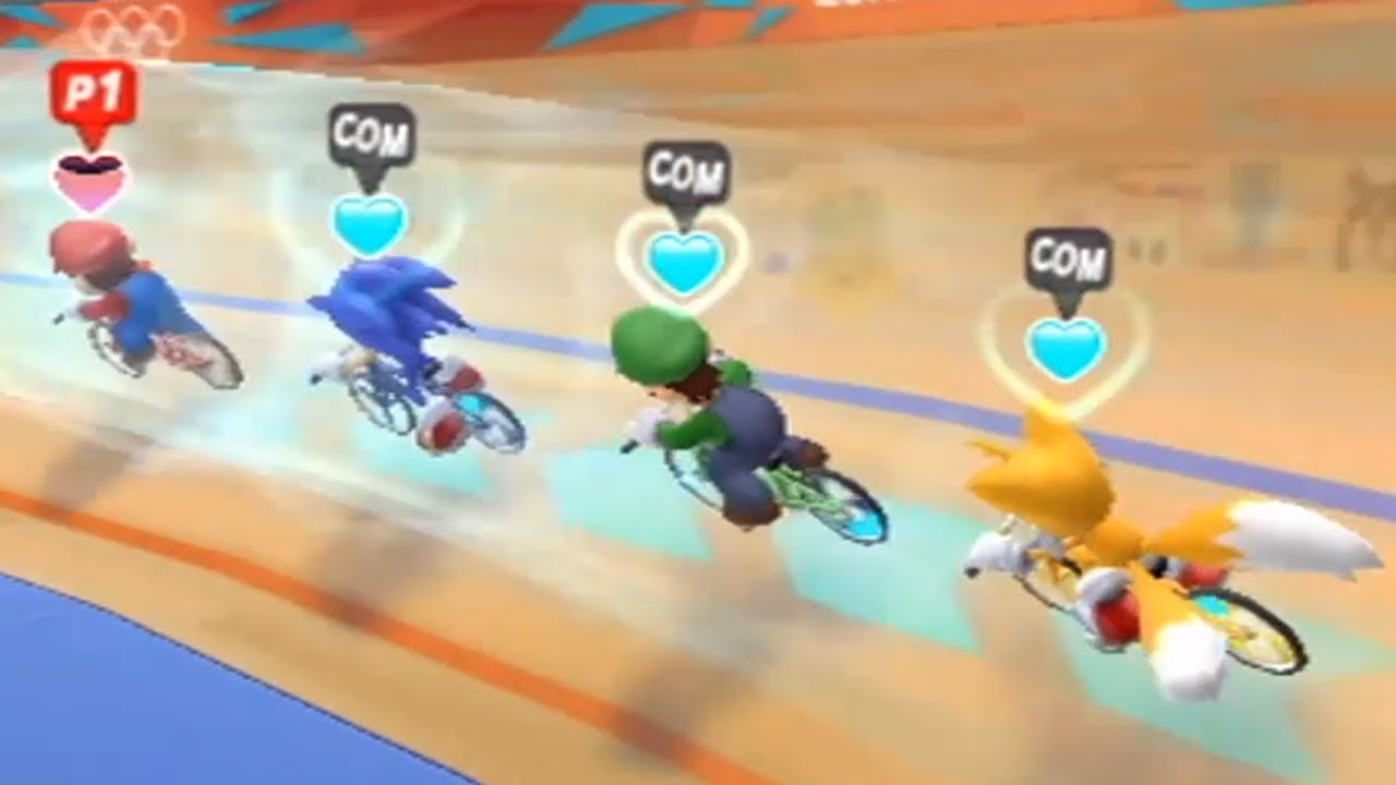 Mario & Sonic at the 2012 London Olympic Games - All Characters Cycling ...