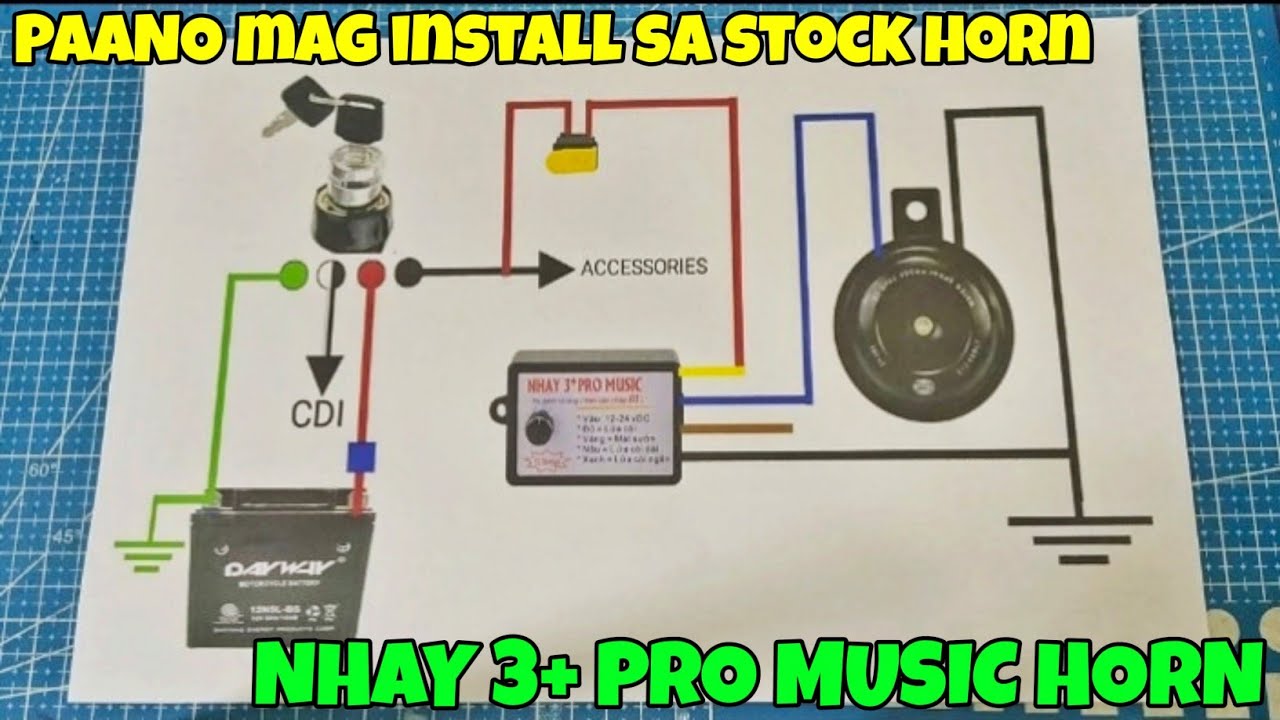 PAANO MAG INSTALL NG NHAY 3+ PRO MUSIC HORN SA STOCK NA BUSINA NG MOTOR ...