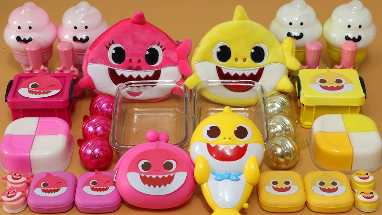 Mixing”Pink VS Yellow” Eyeshadow and Makeup,parts,glitter Into Slime ...