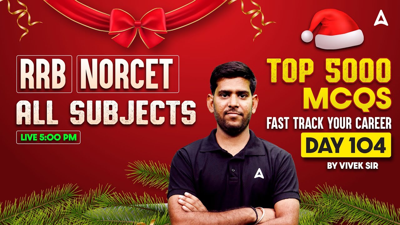 RRB & NORCET | All Subjects MCQ's | DAY 104 | By Vivek Sir - YouTube