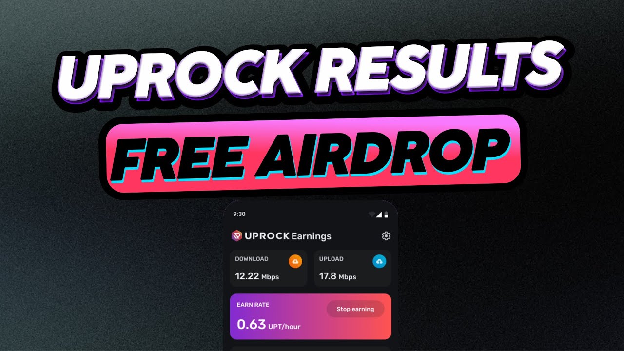 UpRock FREE AIRDROP GUIDE RESULTS 💵💵💵 - YouTube