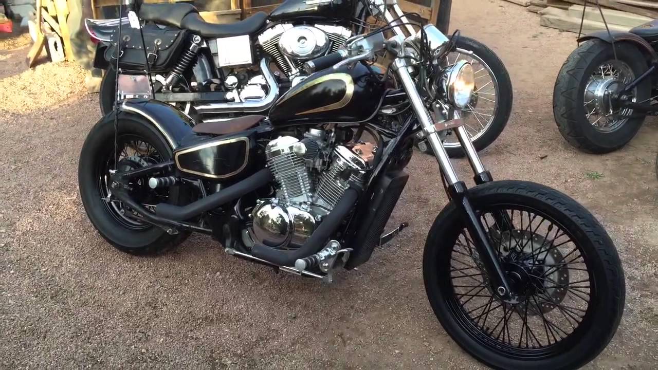 Honda VLX bobber chopper wabisabi cycles - YouTube