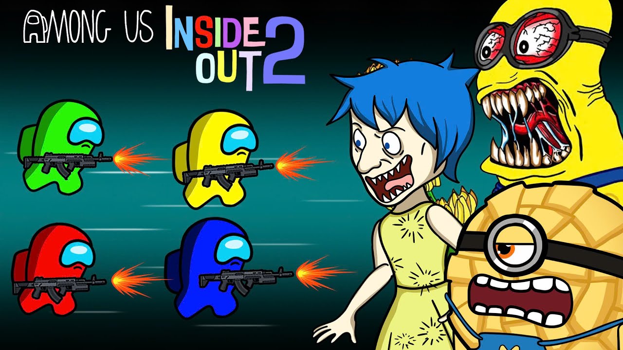 어몽어스 | Among Us VS Joy in Inside Out 2 | Minion | Among Us Animation ...