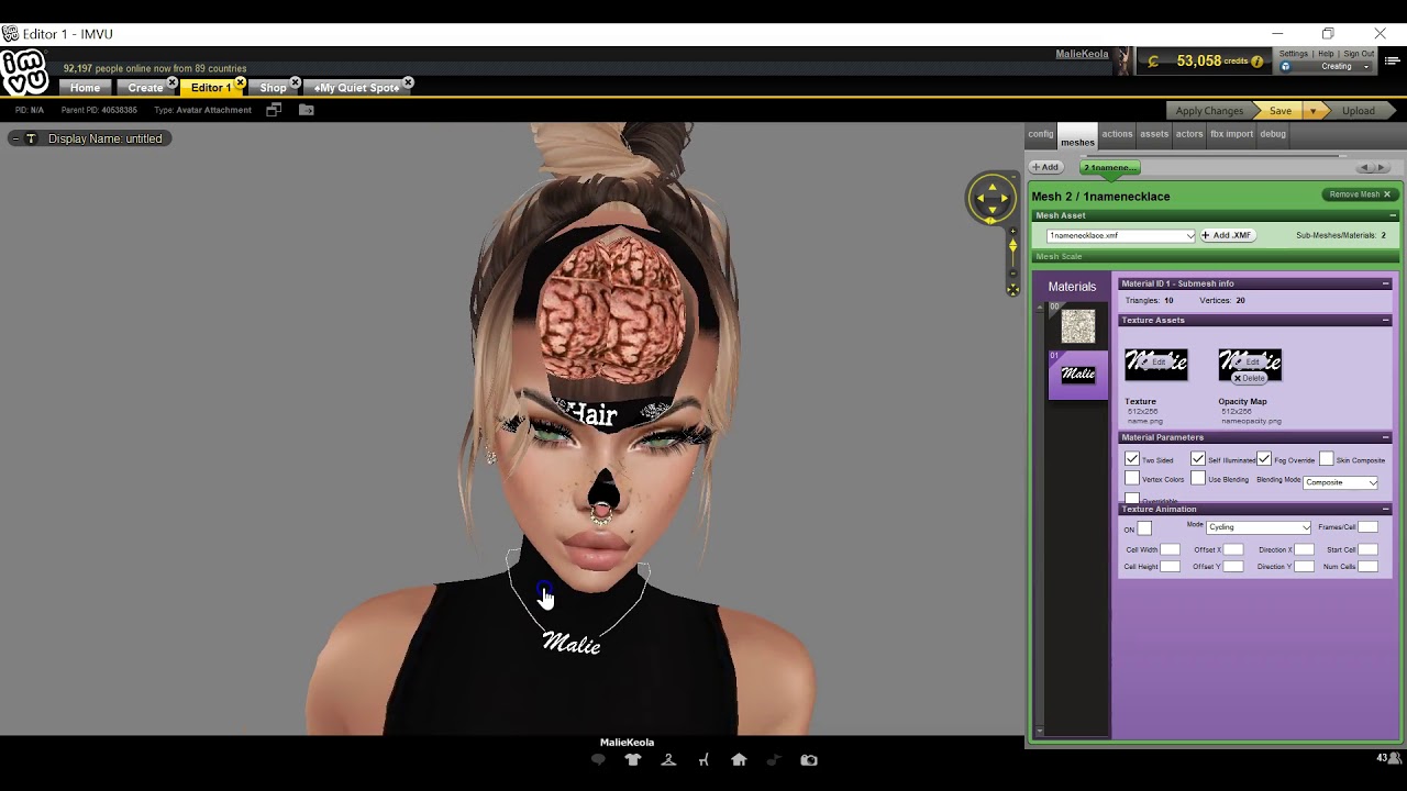 how to make a necklace on IMVU - YouTube
