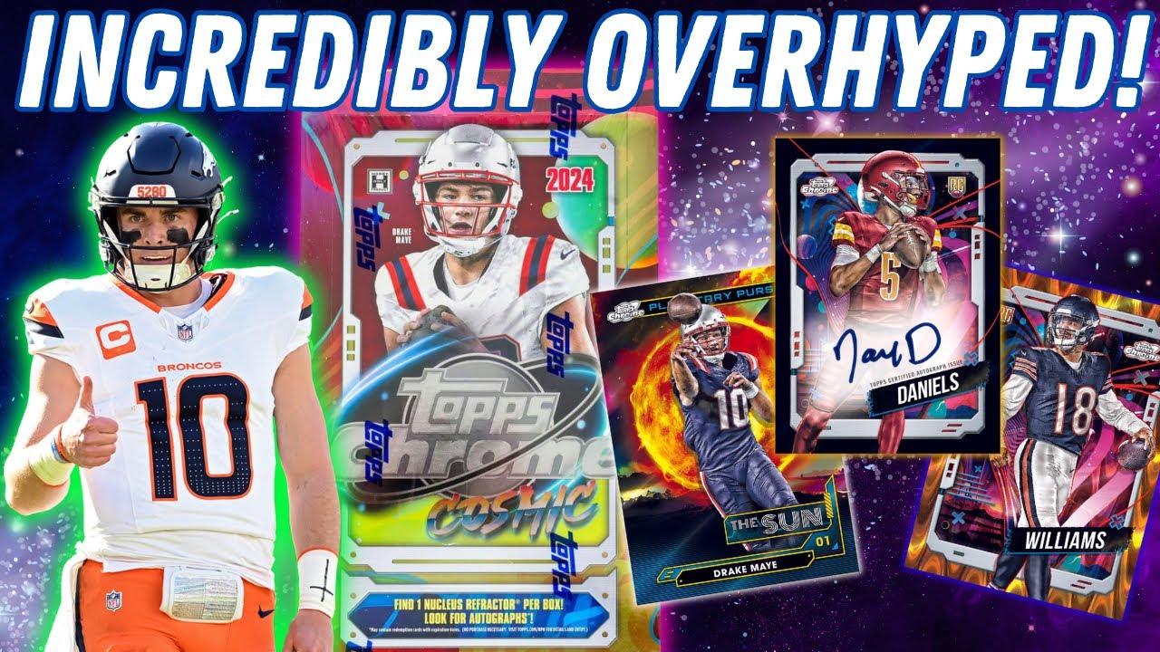 THE FLOOR IS THE BASEMENT! 2024 Topps Chrome Cosmic Football Hobby Box ...