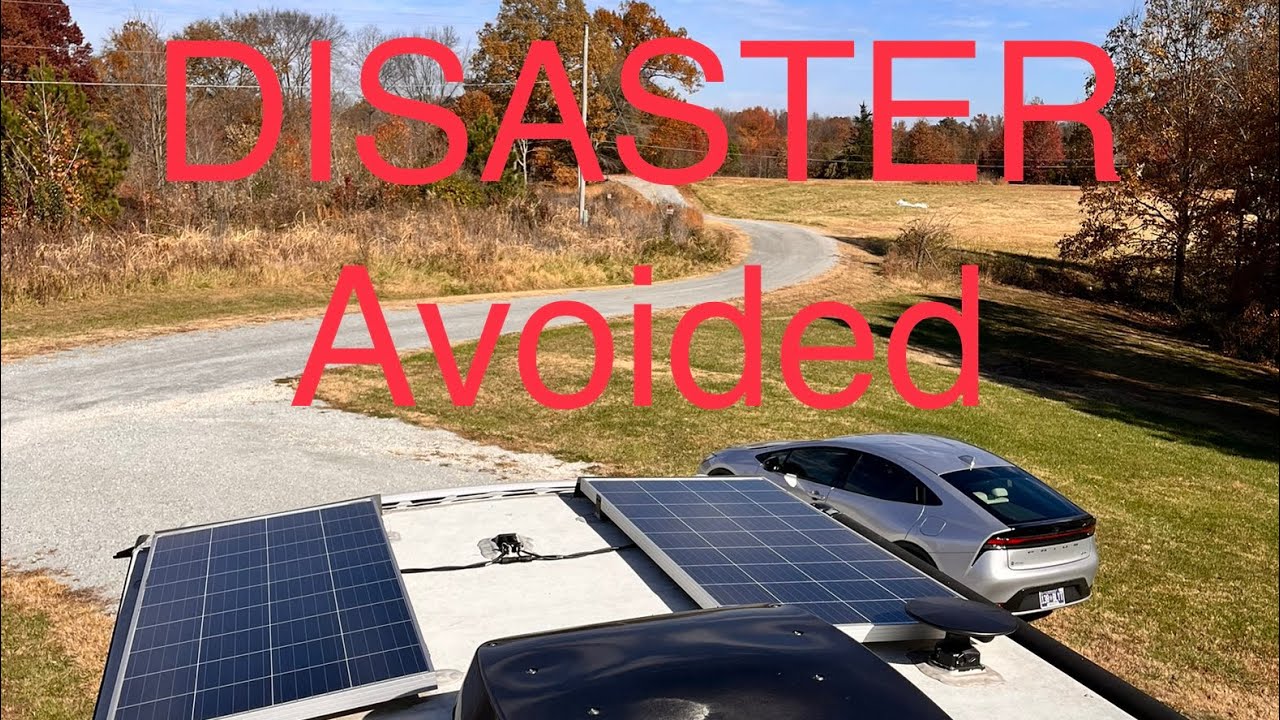 Disaster avoided solar panel falling off - YouTube