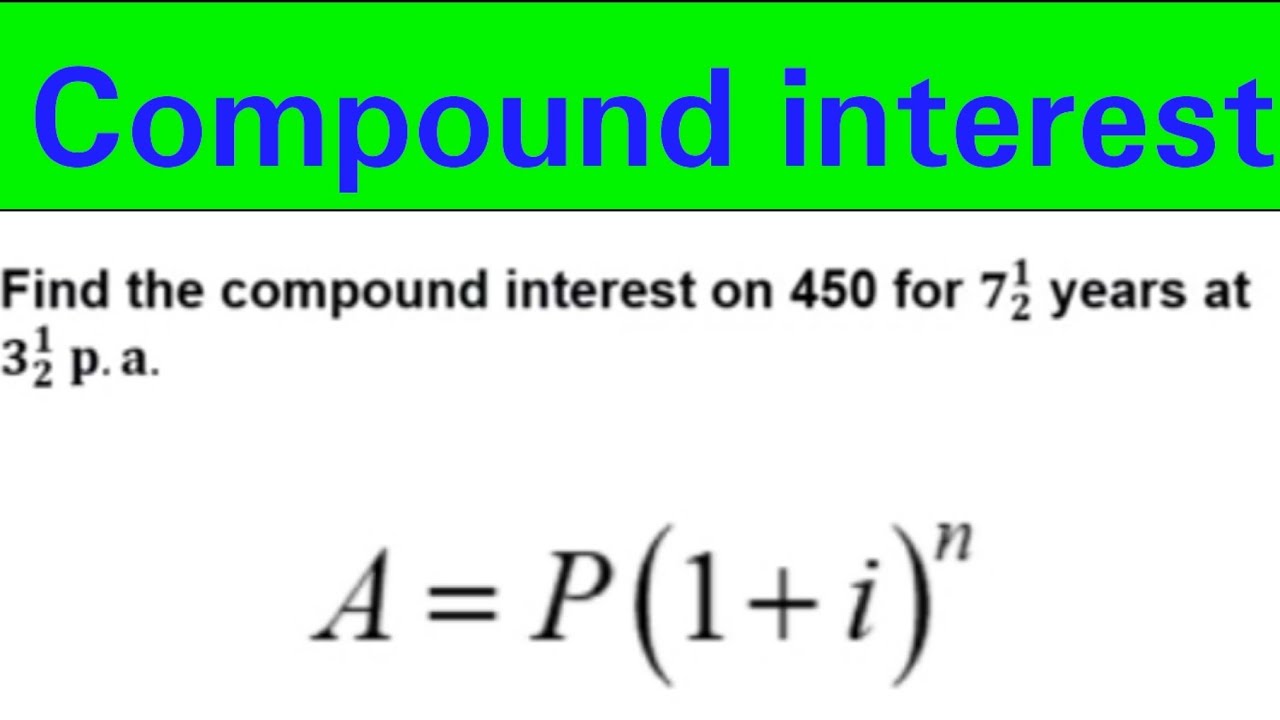 Compound interest calculation using logarithm - YouTube