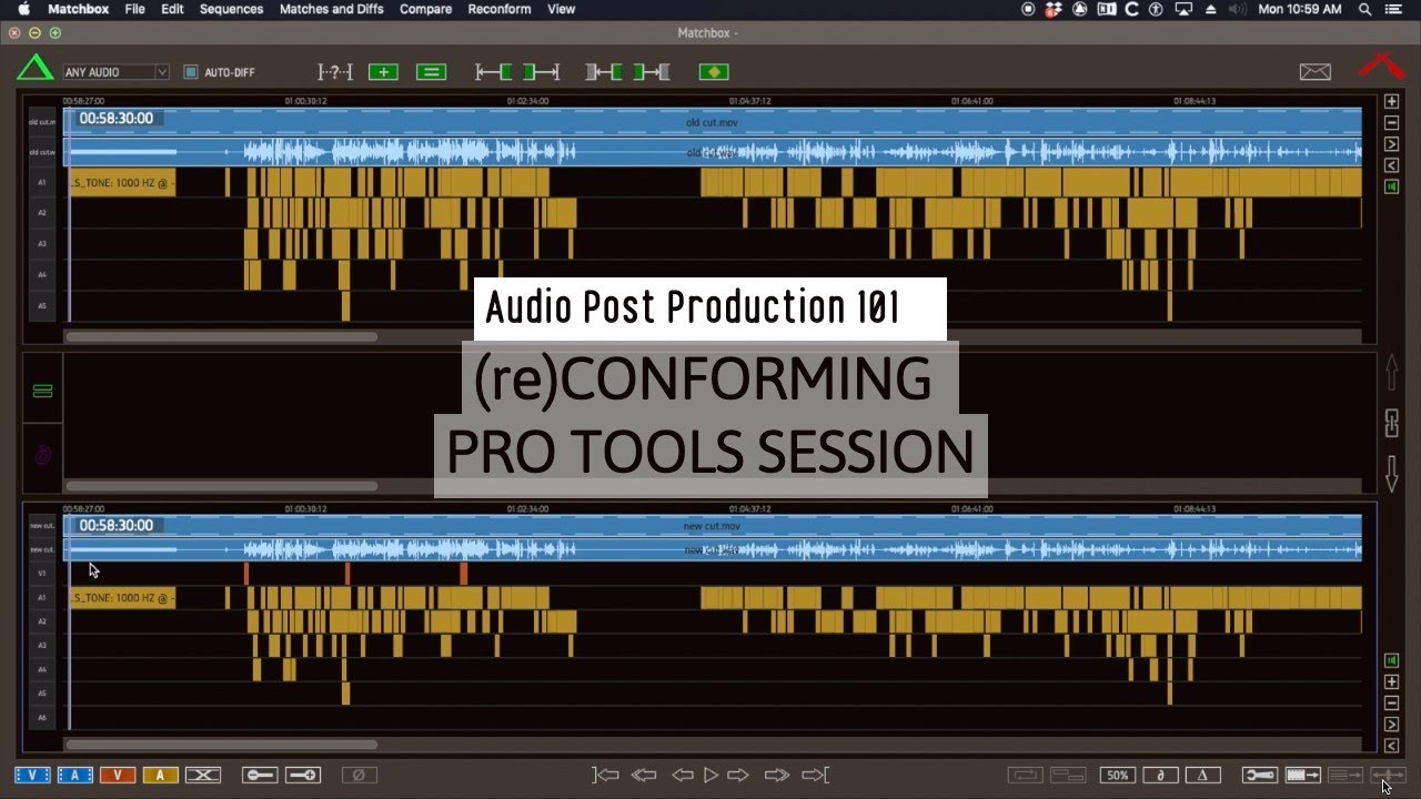 Audio Post Production 101: Conforming in Pro Tools - YouTube
