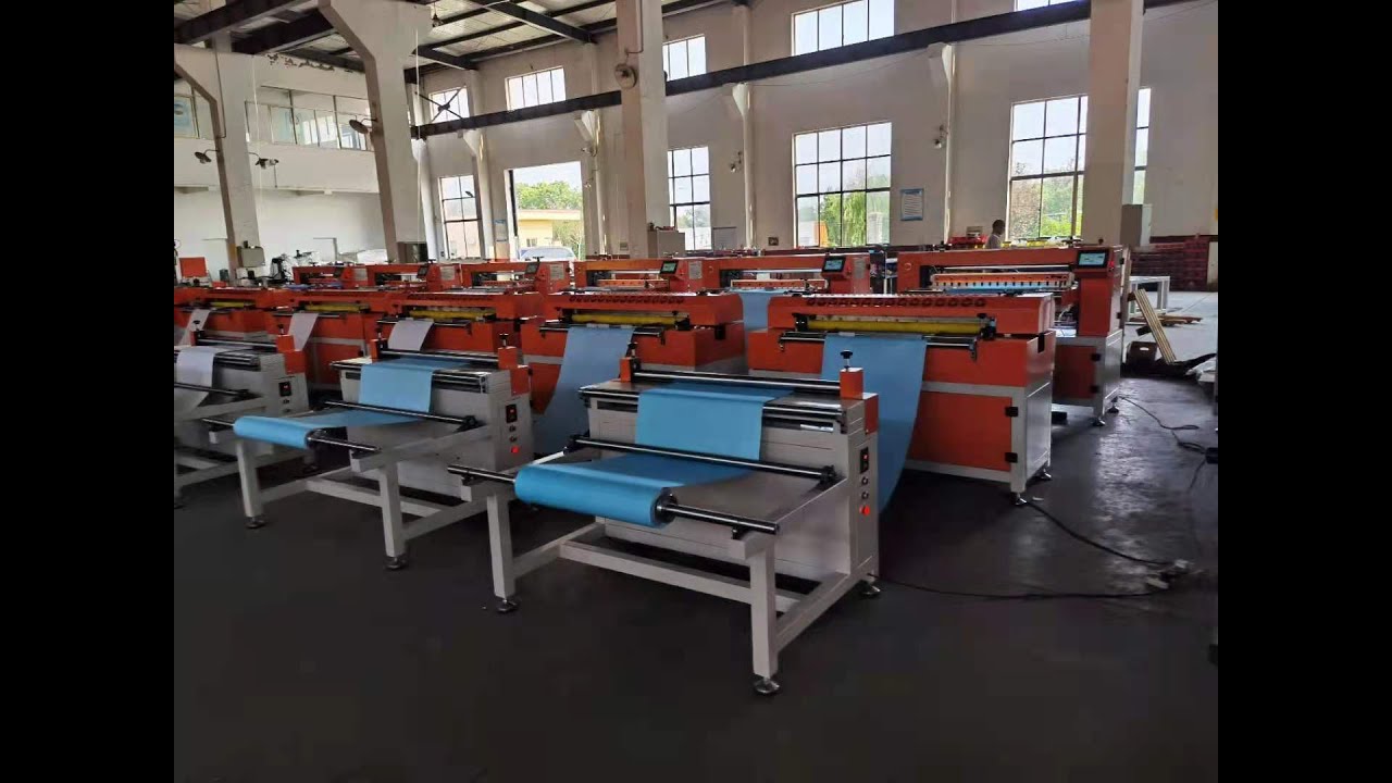 filter paper knife pleating machine - YouTube