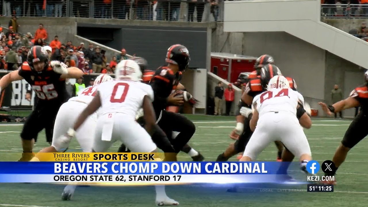 Beavers chomp down Cardinal - YouTube