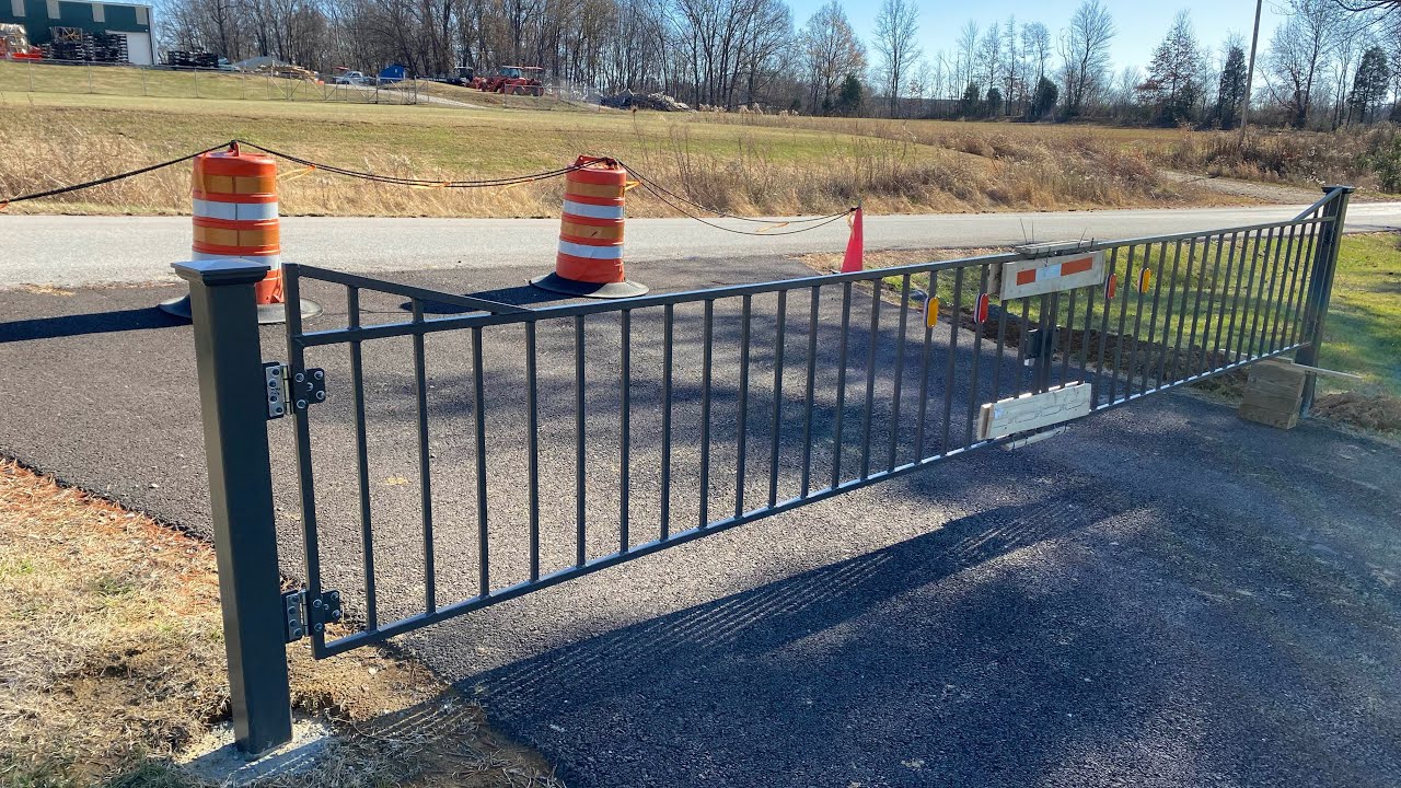 Follow-Up Video Of The Installed Cemetery Driveway Gate - YouTube