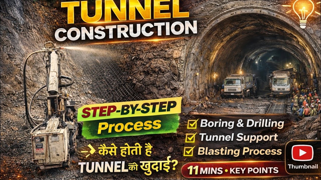 Tunnel Construction Explained Step by Step Process from Site | TBM in ...