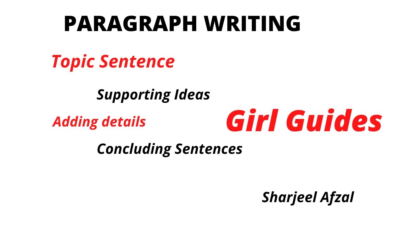 English Grammar 10th Class ! PARAGRAPH WRITING (Girl Guides) English ...