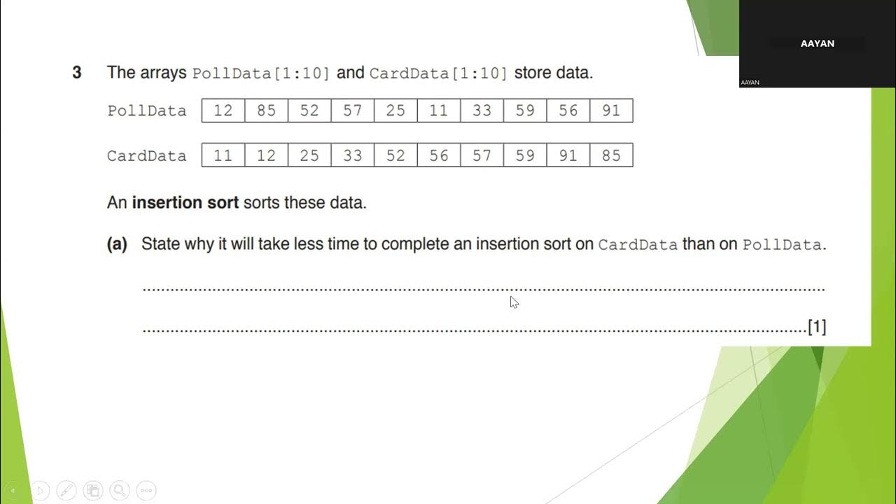 9618-CH-19-P3-Insertion Sort - YouTube