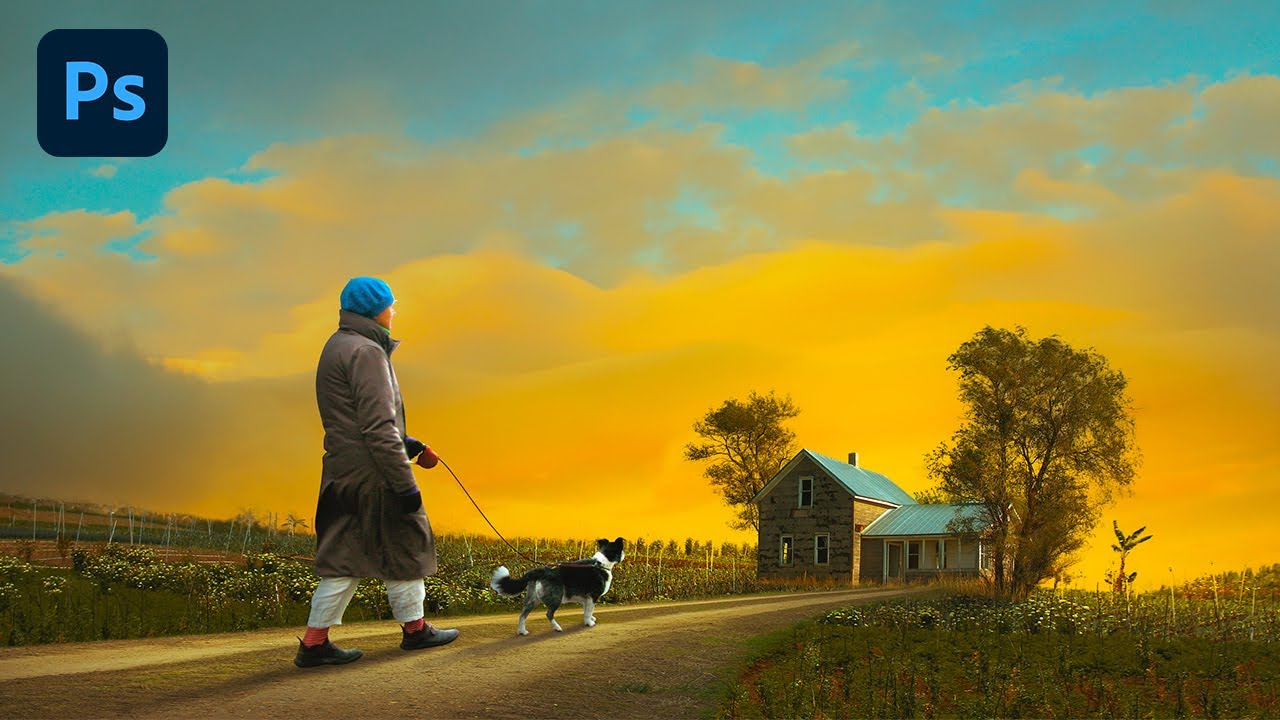 Create a Dramatic Landscape Photoshop Manipulation: Man and Dog ...