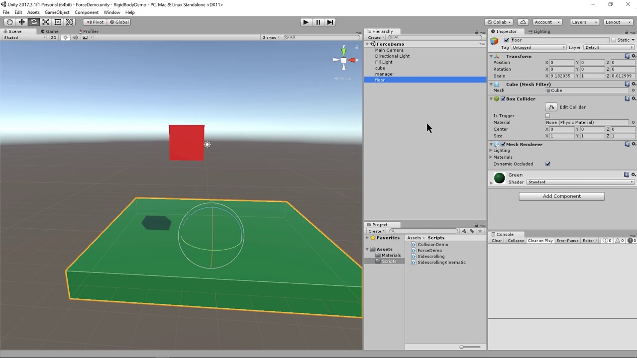 Unity Lesson 12 Colliders And Rigidbodies Youtube
