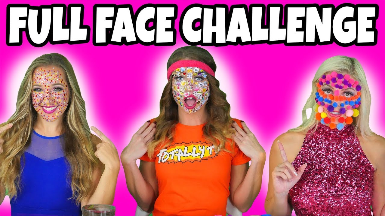 Full Face Challenge Using Emojis, Crystals and More. Totally TV - YouTube