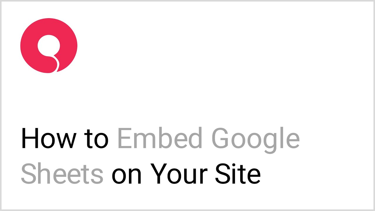 How To Embed Google Sheets In WordPress YouTube How To Embed Google Sheets In WordPress YouTube