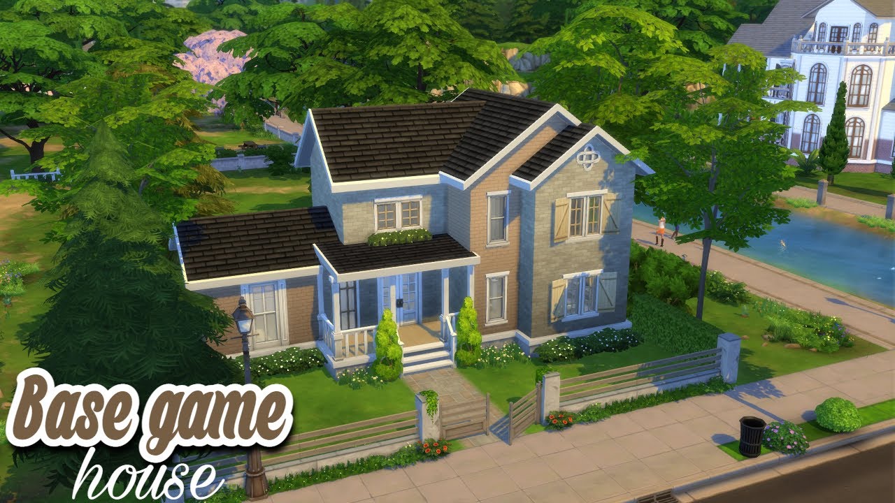 BASE GAME FAMILY HOUSE | BUILDING TUTORIAL | NO CC | The Sims 4 | Speed ...