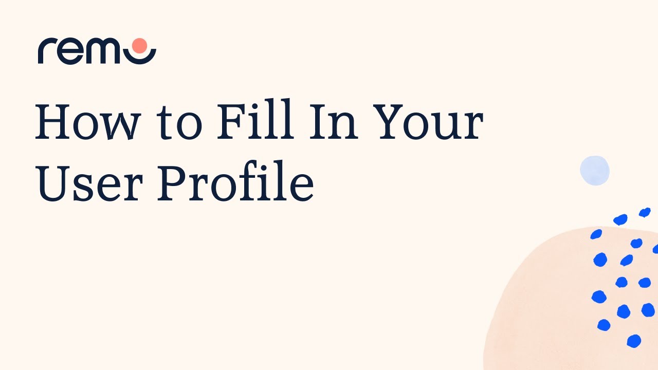 How to Fill In Your User Profile - YouTube