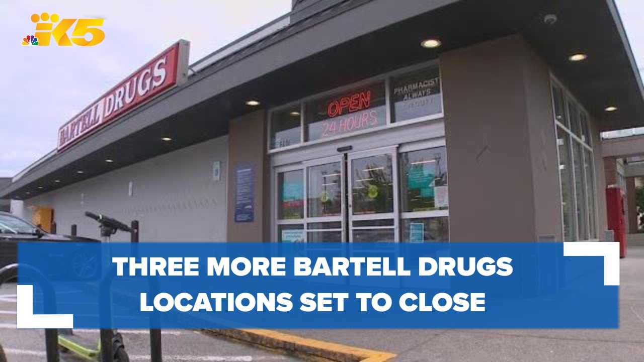 Three more Bartell Drugs locations to close - YouTube