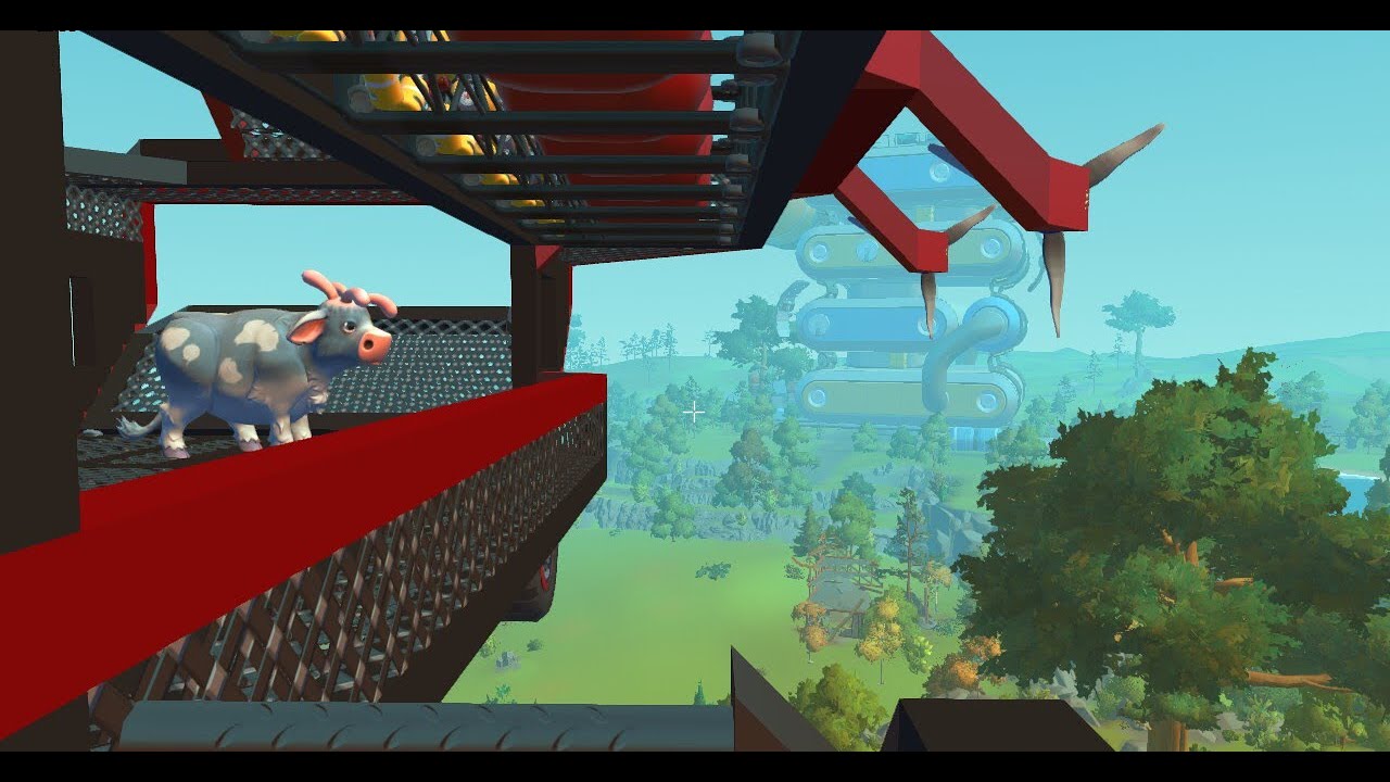 Scrap Mechanic - with a cow on an airship trip - YouTube