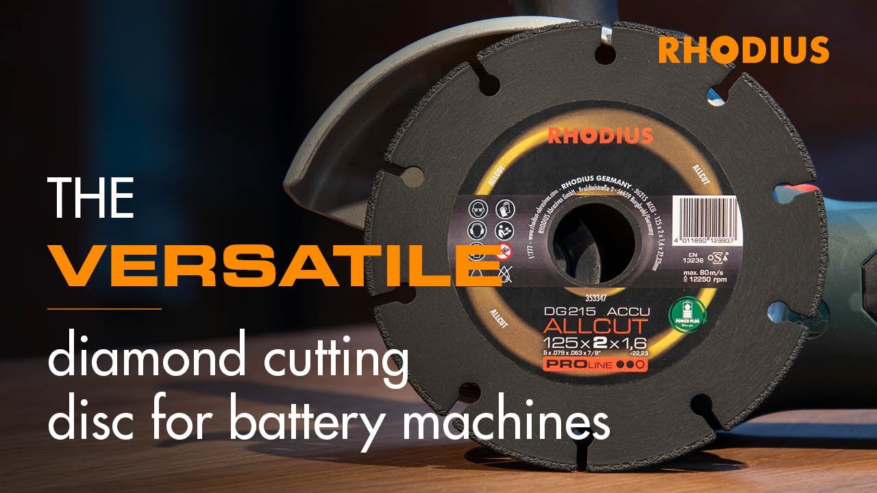 The versatile diamond cutting disc for battery machines - RHODIUS DG215 ...