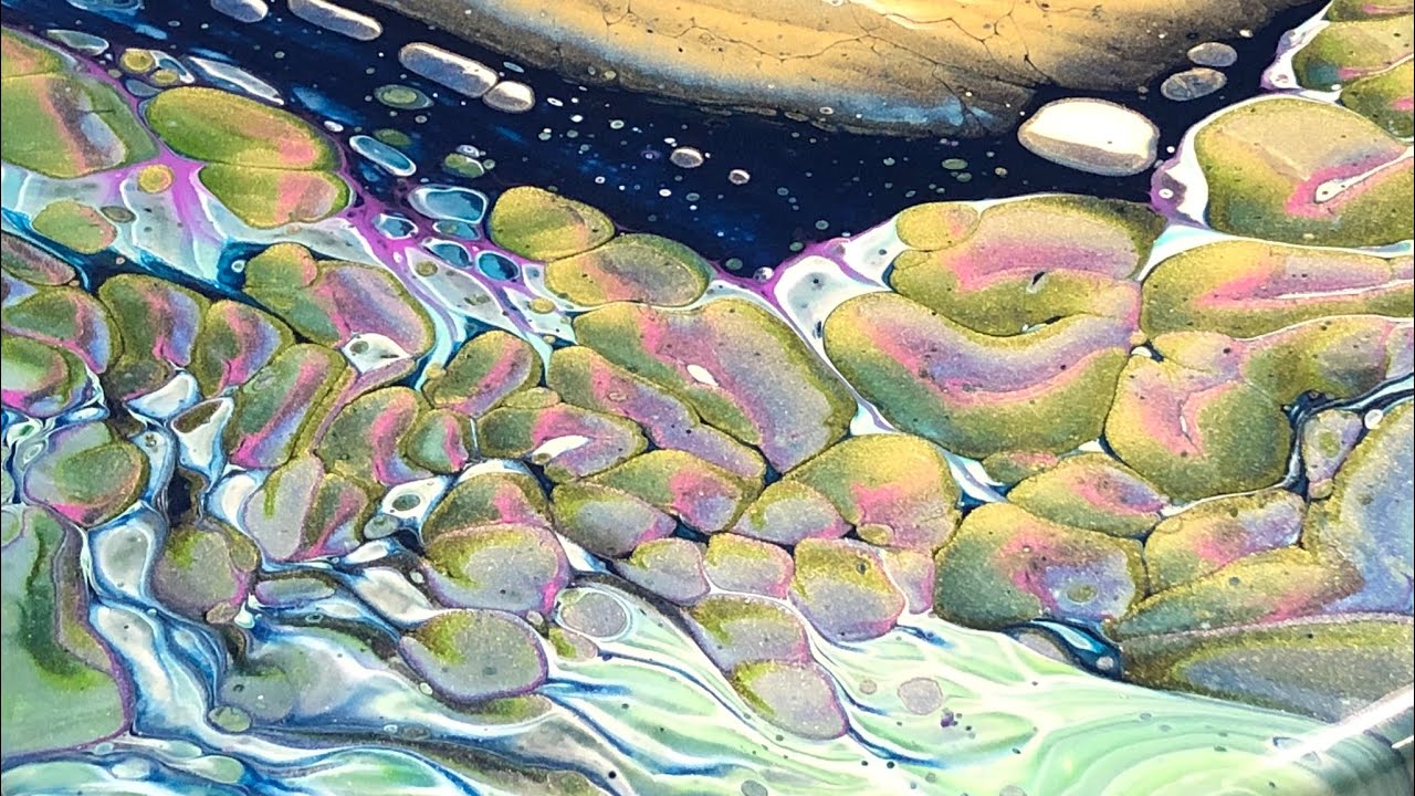 Delicious design!/multicolored cells/acrylic pour - YouTube