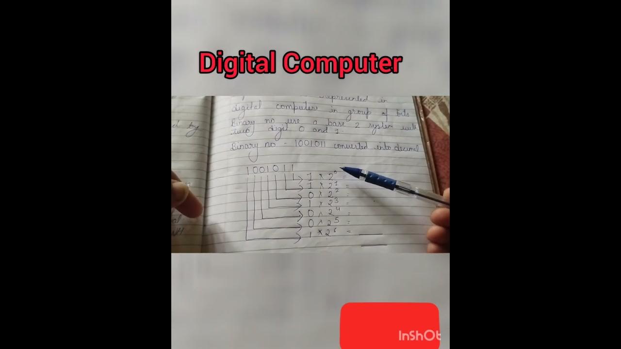 Digital Computer and binary number in computers #digitalcomputer #binary #decimals # ...