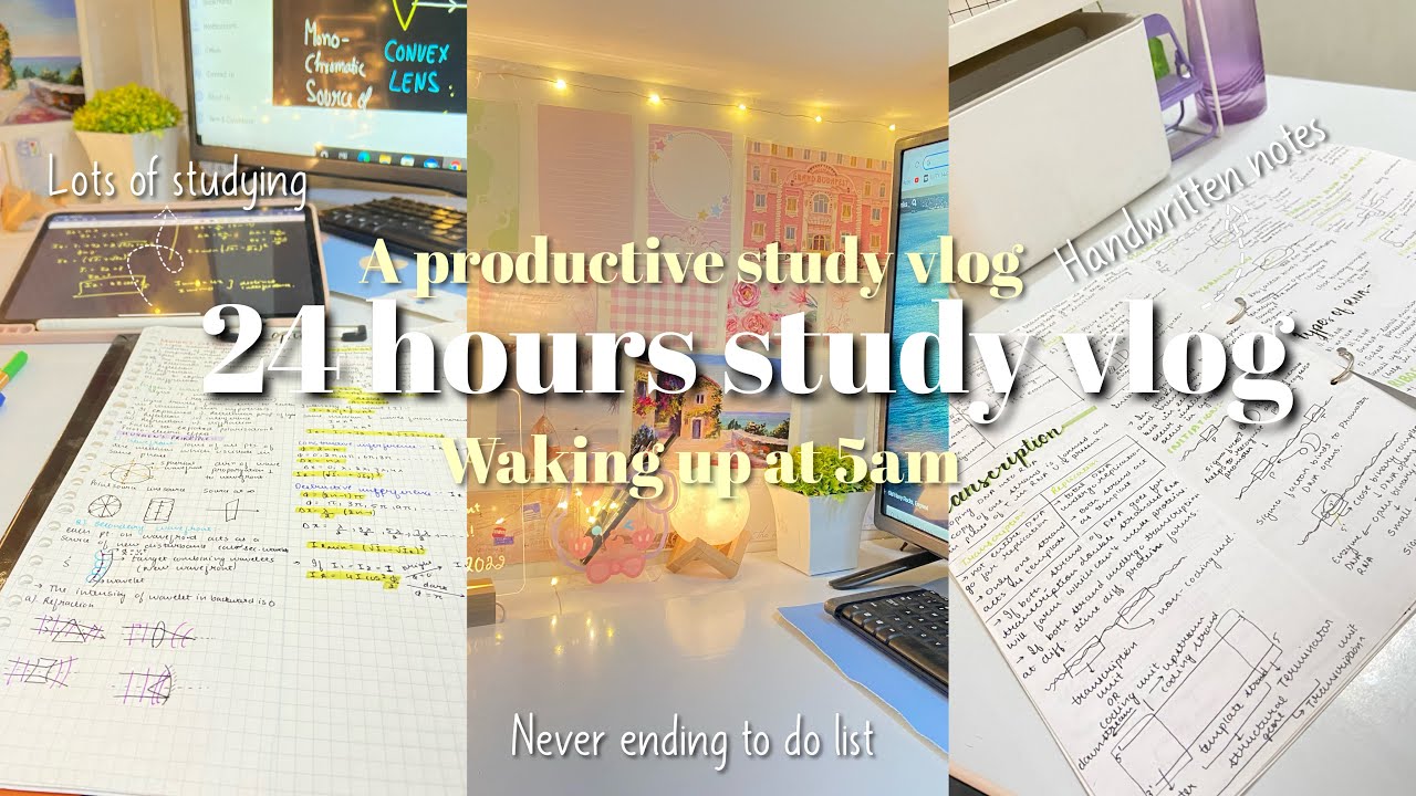 Study vlog | a productive study vlog | making notes attending lectures ...