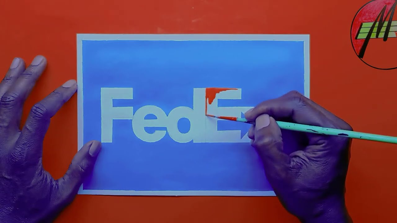How to drawing FEDEX logo - I'want to drawing 1000 famous logos # ...