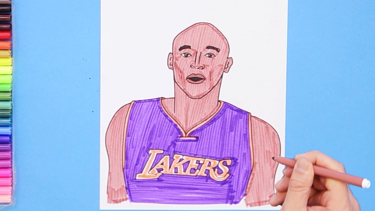 How to draw Kobe Bryant (Tribute) - YouTube