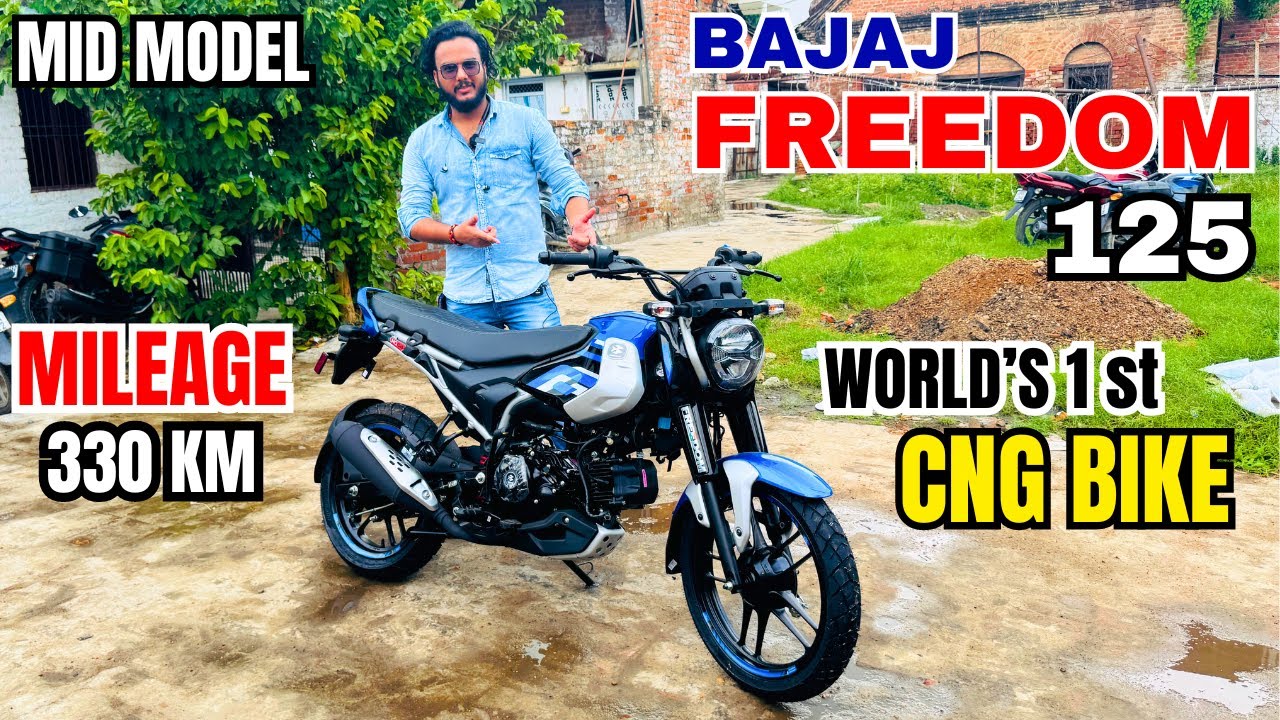 1st CNG Bike Bajaj Freedom 125 Mid Model Detailed Review | On Road ...