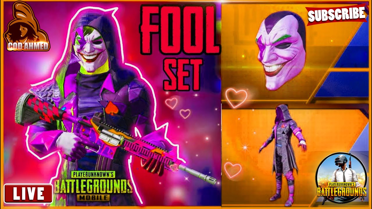 🔴 Live│pubg Mobile New Fool Set Pubg Mobile Youtube