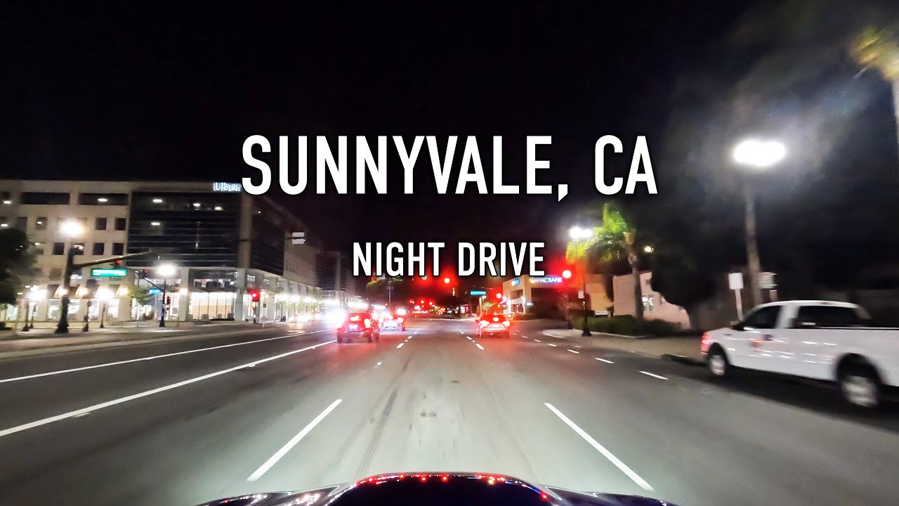 Sunnyvale Night Drive in 4K - YouTube