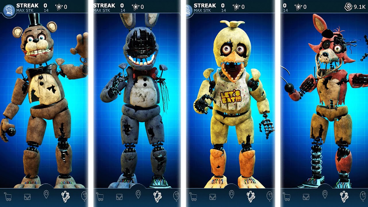 ReImagined Withereds Animatronics FNAF AR Workshop Animations - YouTube