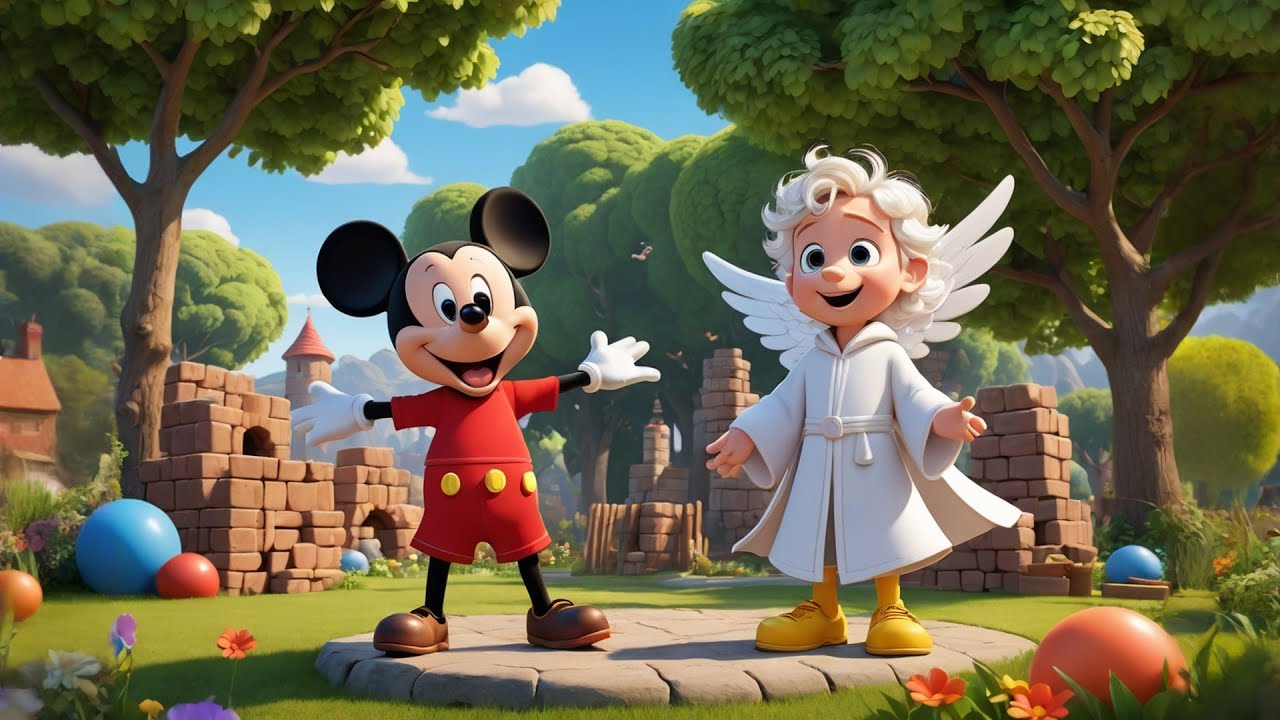 🎉 Mickey Mouse & Little Angel’s Fun Adventure! 🐭 | Playtime & Laughter ...