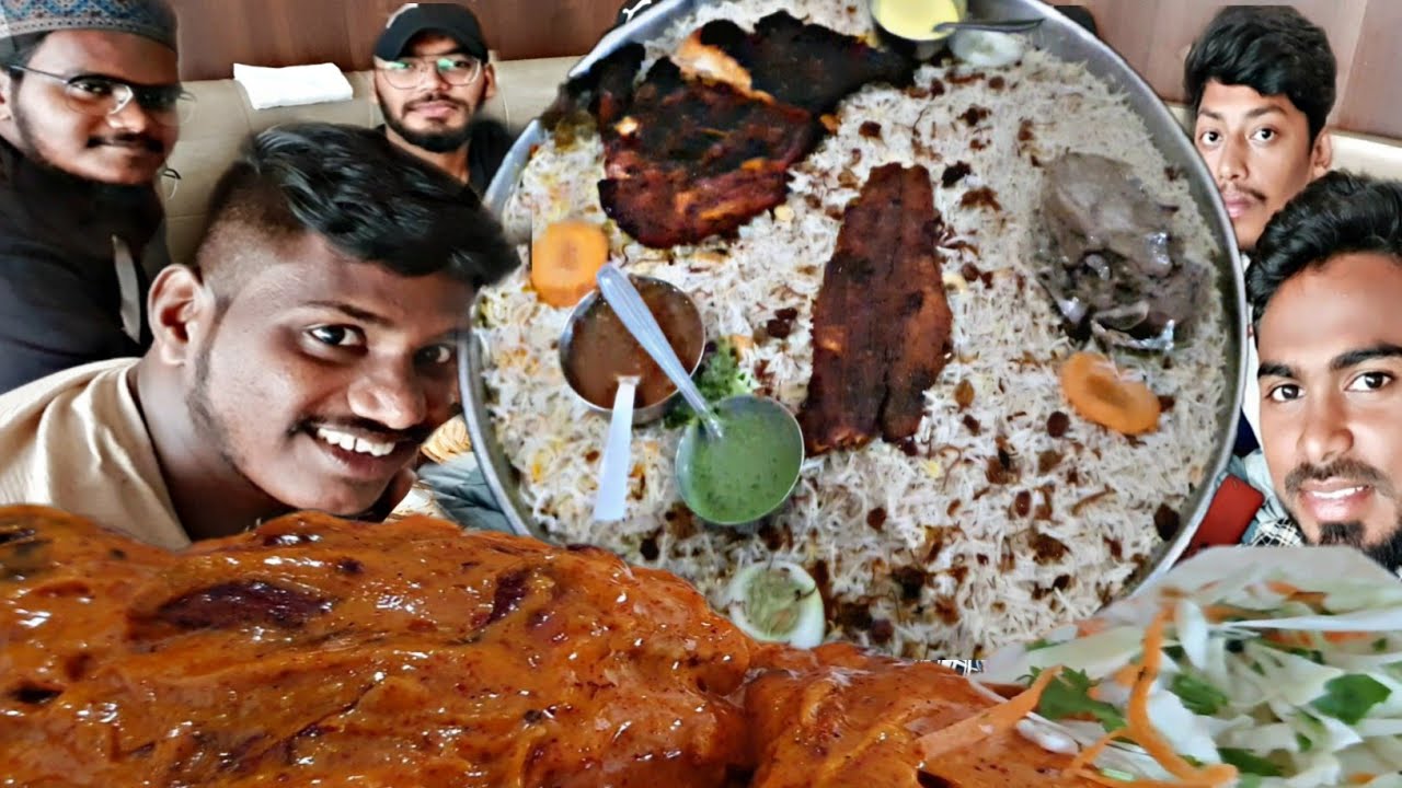 Hyderabad Chicken Mutton Fish Mandi Biryani with Grill Chicken || Mandi ...