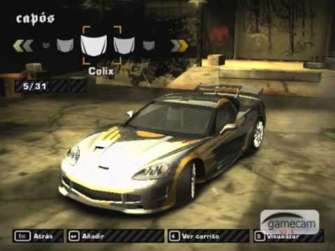 NFSMW - Segundo Coche De Cross (Corvette C6 Plateado & Dorado) - YouTube