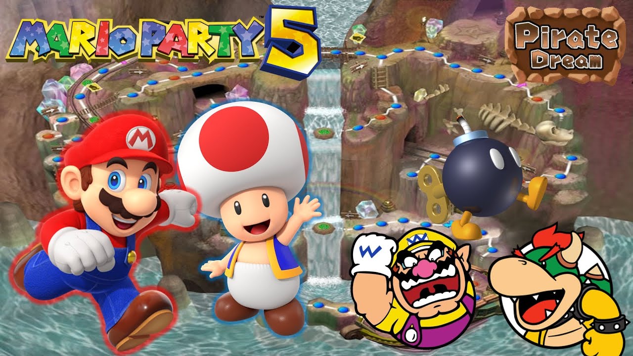 Mario Party 5 - Mario & Toad vs Wario & Koopa Kid - Pirate Dream - YouTube