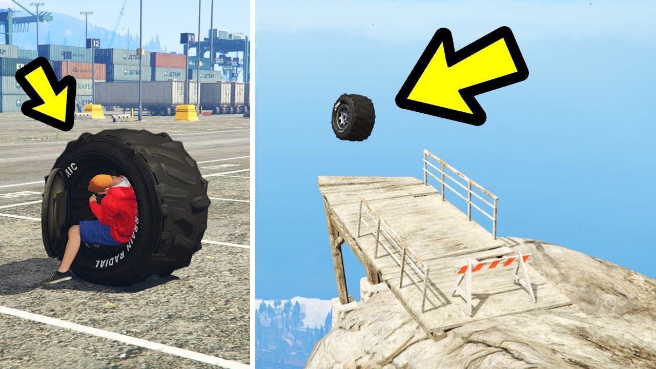 You can drive a GIANT wheel in GTA 5 - YouTube