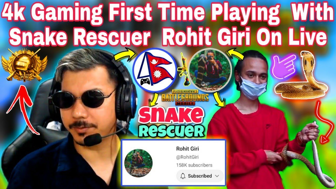4k Gaming First Time Playing With Snake Rescue Rohit Giri On Live | 4k ...