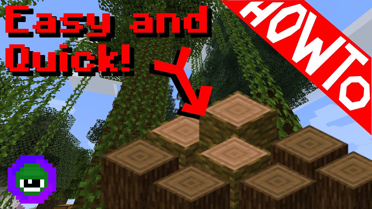 Minecraft: How to Make Giant Trees for Lots of Logs - Tutorial - YouTube