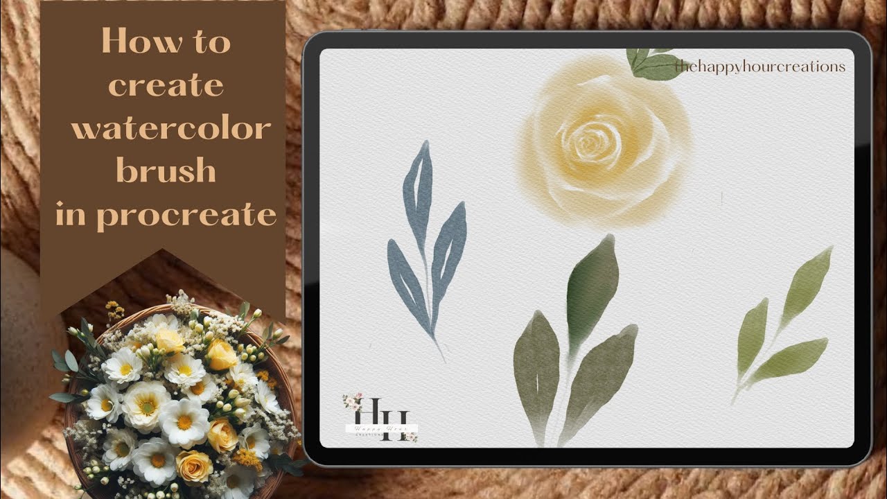 How to create realistic watercolor brush in Procreate. - YouTube